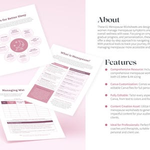 Menopause Worksheets, Self-care Templates, Coaching and Therapy Tools ...