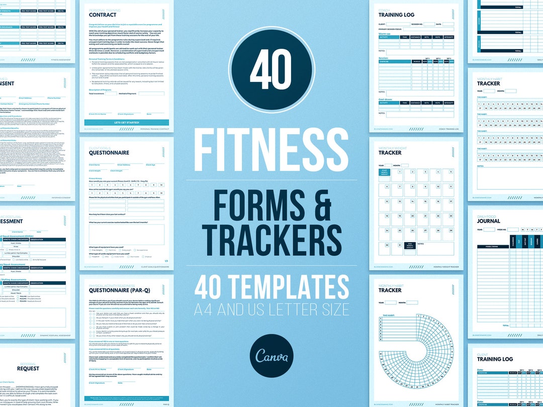 Personal Trainer Client Intake Forms and Fitness Trackers | PARQ ...