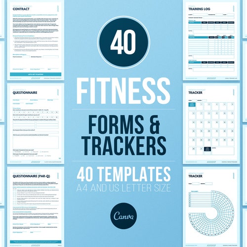 Personal Trainer Client Intake Forms and Fitness Trackers - Etsy