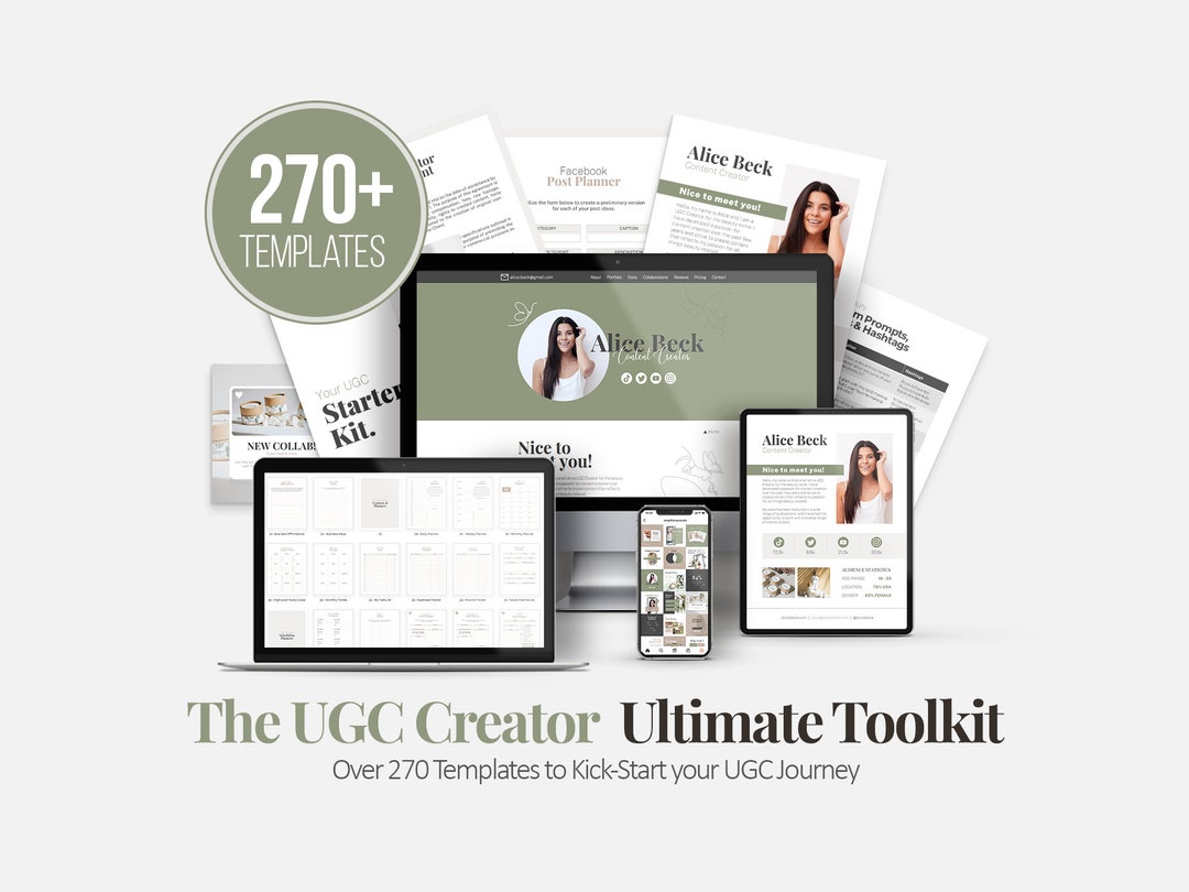 UGC Creator Ultimate Toolkit, Portfolio Template, Influencer Contract ...