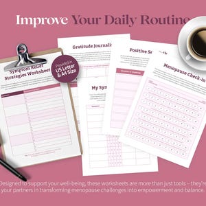 Menopause Worksheets, Self-care Templates, Coaching and Therapy Tools ...