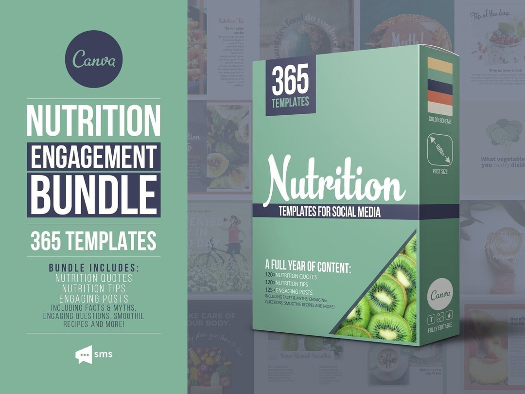 Nutrition Template Bundle Nutrition Instagram Templates - Etsy