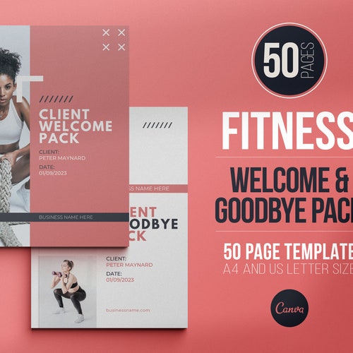Fitness Client Welcome Pack and Client Goodbye Pack Templates - Etsy