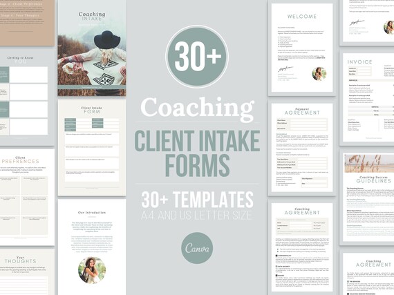 Coaching Client Intake Forms Life Coaching New Client - Etsy