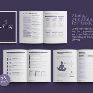 Anxiety Workbook Bundle, Anxiety Worksheets, Therapy Tools, Anxiety ...