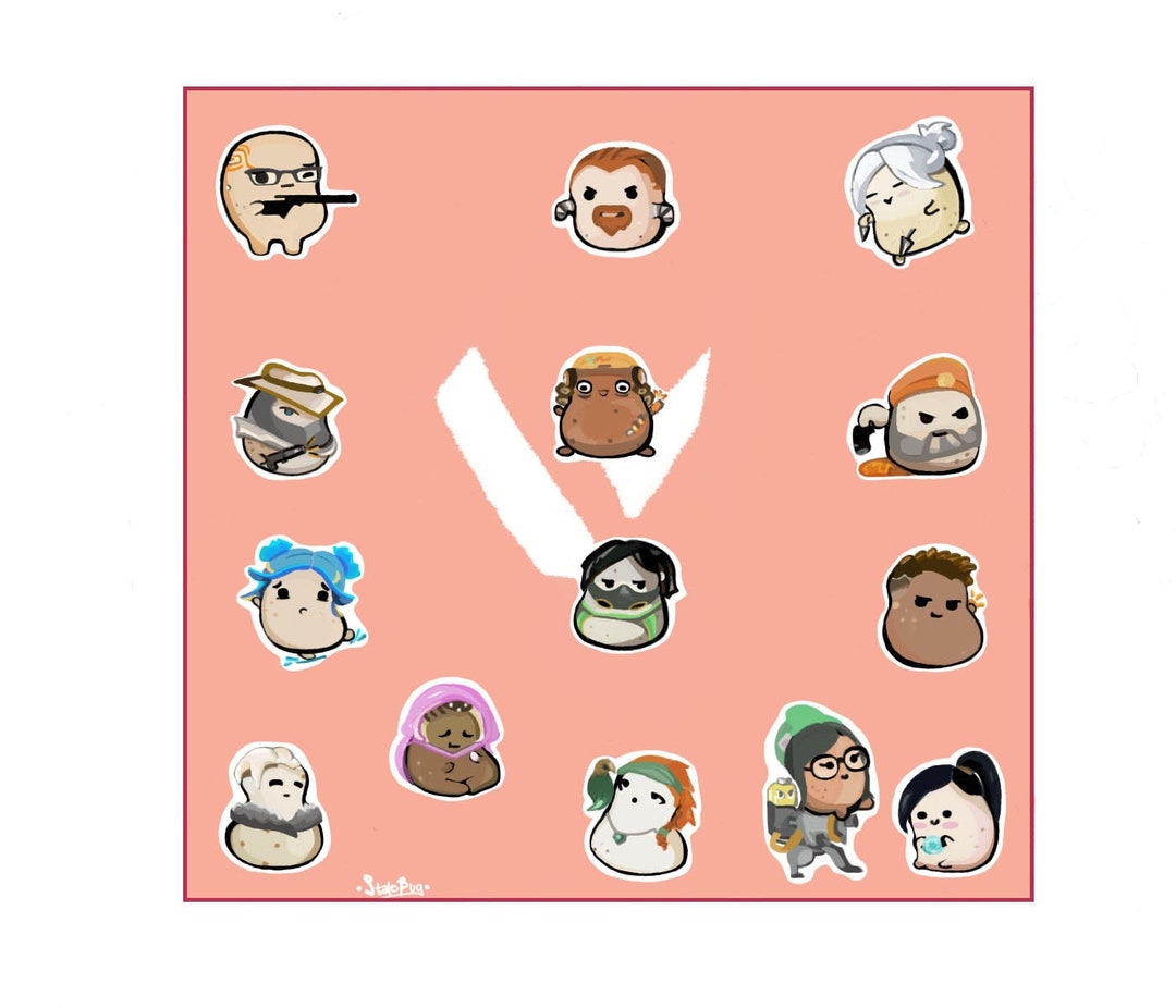 Valorant Potato Stickers| Waterproof| Gaming| Scrapbooking - Etsy