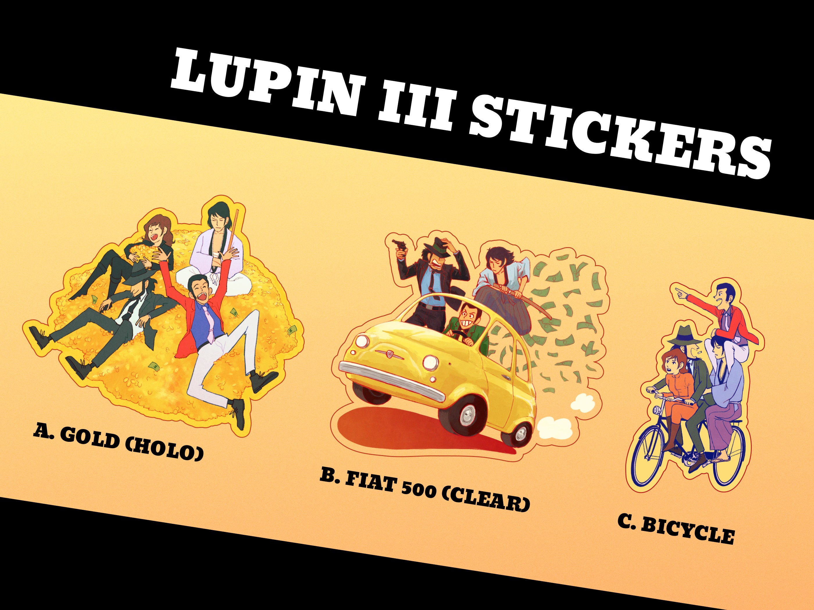 Lupin-inspired Stickers - Etsy