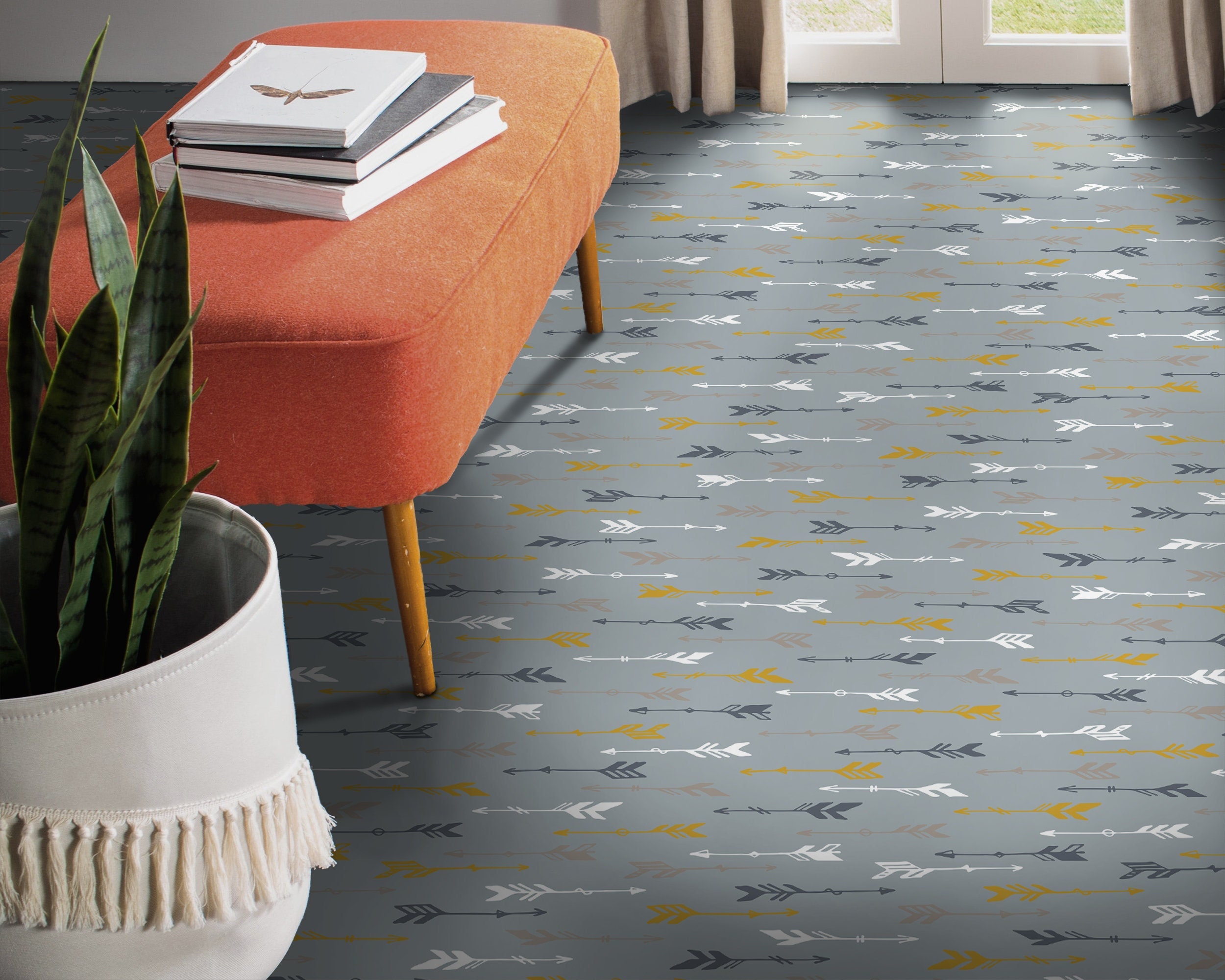 Arrows Doodles Kids Print Vinyl Flooring Gray Non Toxic - Etsy