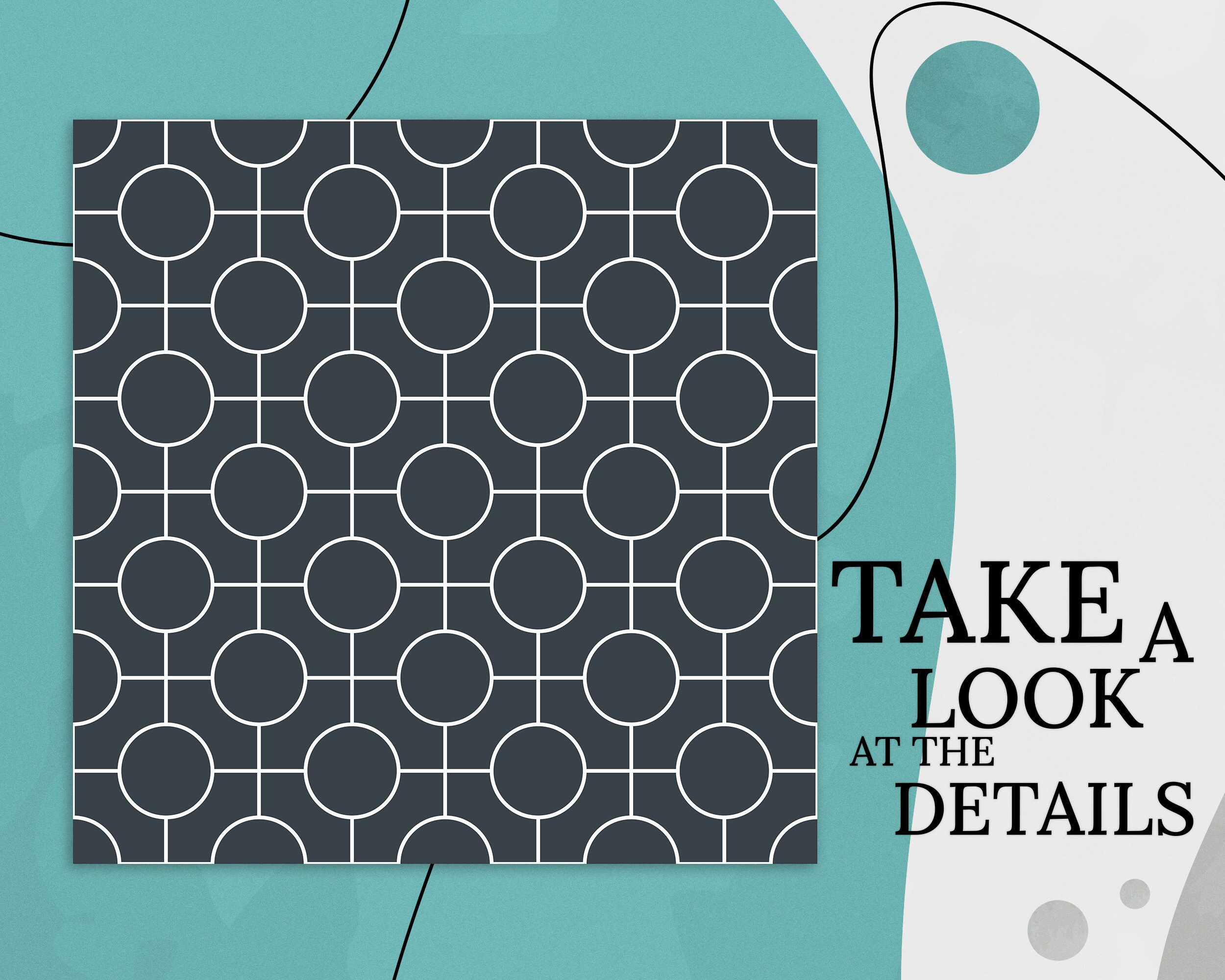 Circle Geometric Pattern Vinyl Flooring Gray Sheet Vinyl - Etsy
