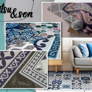 Ornamental Rings Outline Vinyl Flooring, Gray Flooring Linoleum, White ...