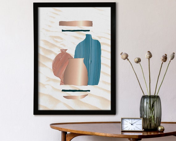 Ancient Porcelain Poster Bronze Art Print Blue Print - Etsy