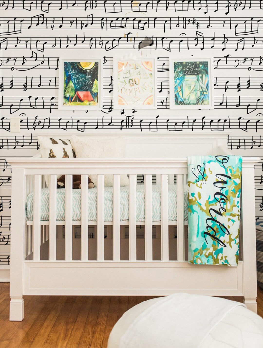 Notes Removable Wallpaper - Music Wall Art, Musician Wall Mural, Black ...