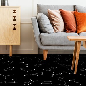 Constellation Galaxy Pattern Vinyl Flooring, Black Homecoming Proposal ...