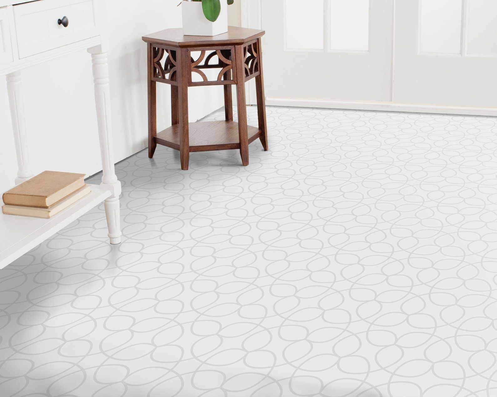 One Line Draw Illustration Vinyl Flooring, White Kitchen Makeover, Gray ...