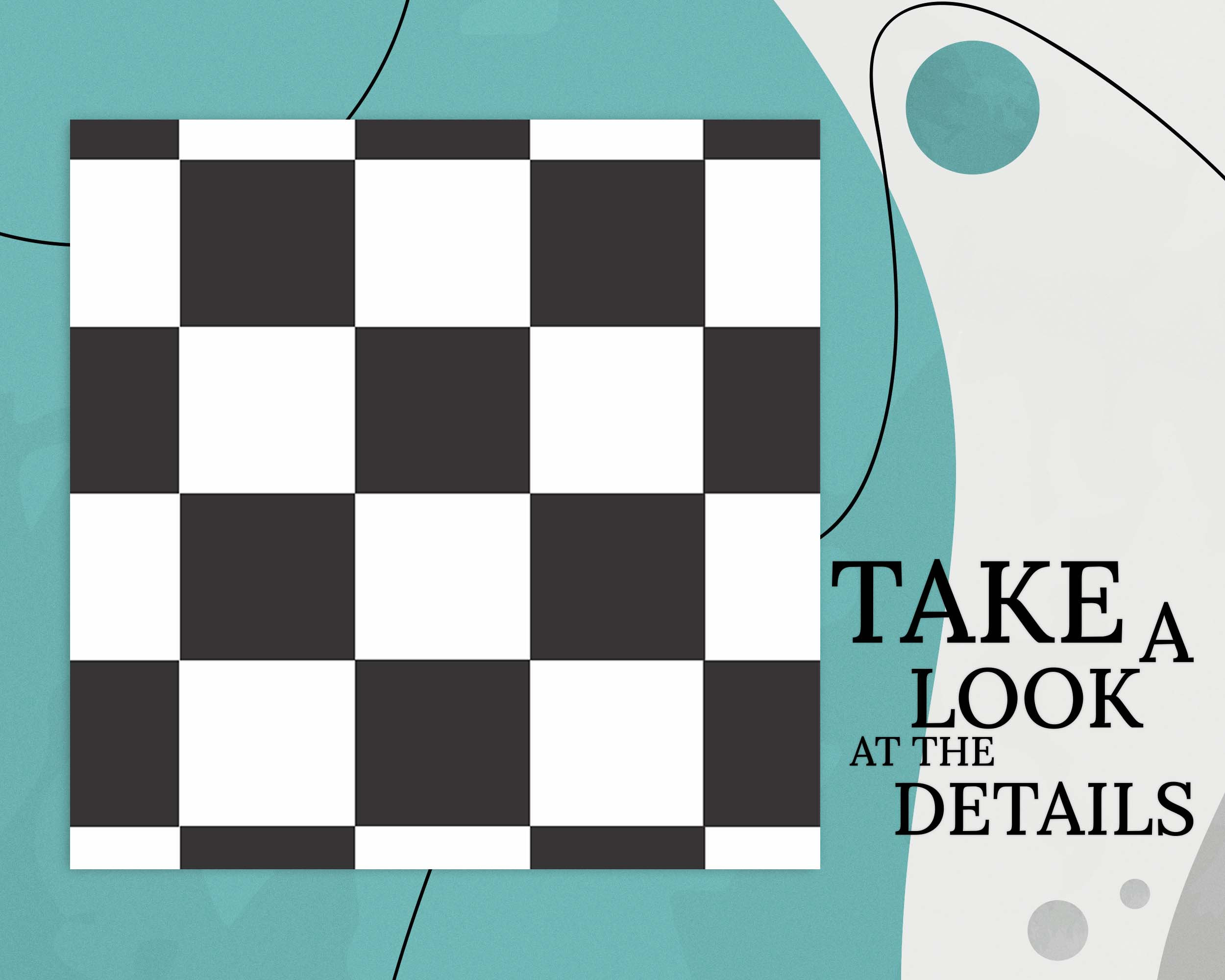 Checkmate Vinyl Flooring, White Rustic Flooring, Black Vivid Colors ...