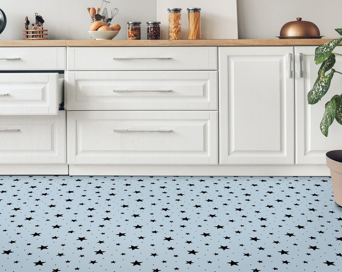 Edwardian Star Blue Sheet Vinyl Flooring. 2 Metre Wide Roll 78. - Etsy