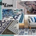 Boho Light Wedding Pattern Vinyl Flooring, White Retro Floor Cover ...