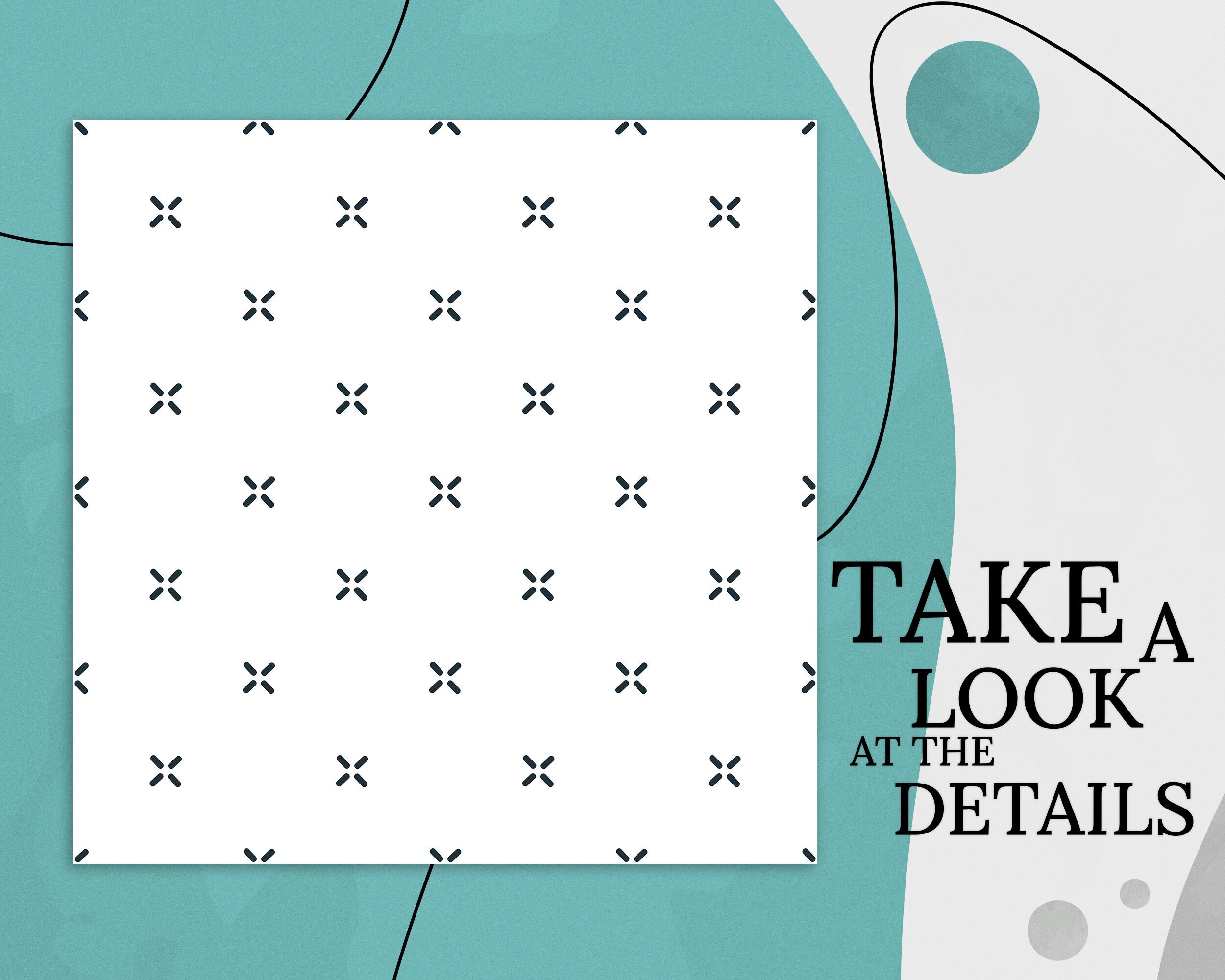 Minimalist Hash Template Vinyl Flooring, White Retro Floor Cover, Black ...