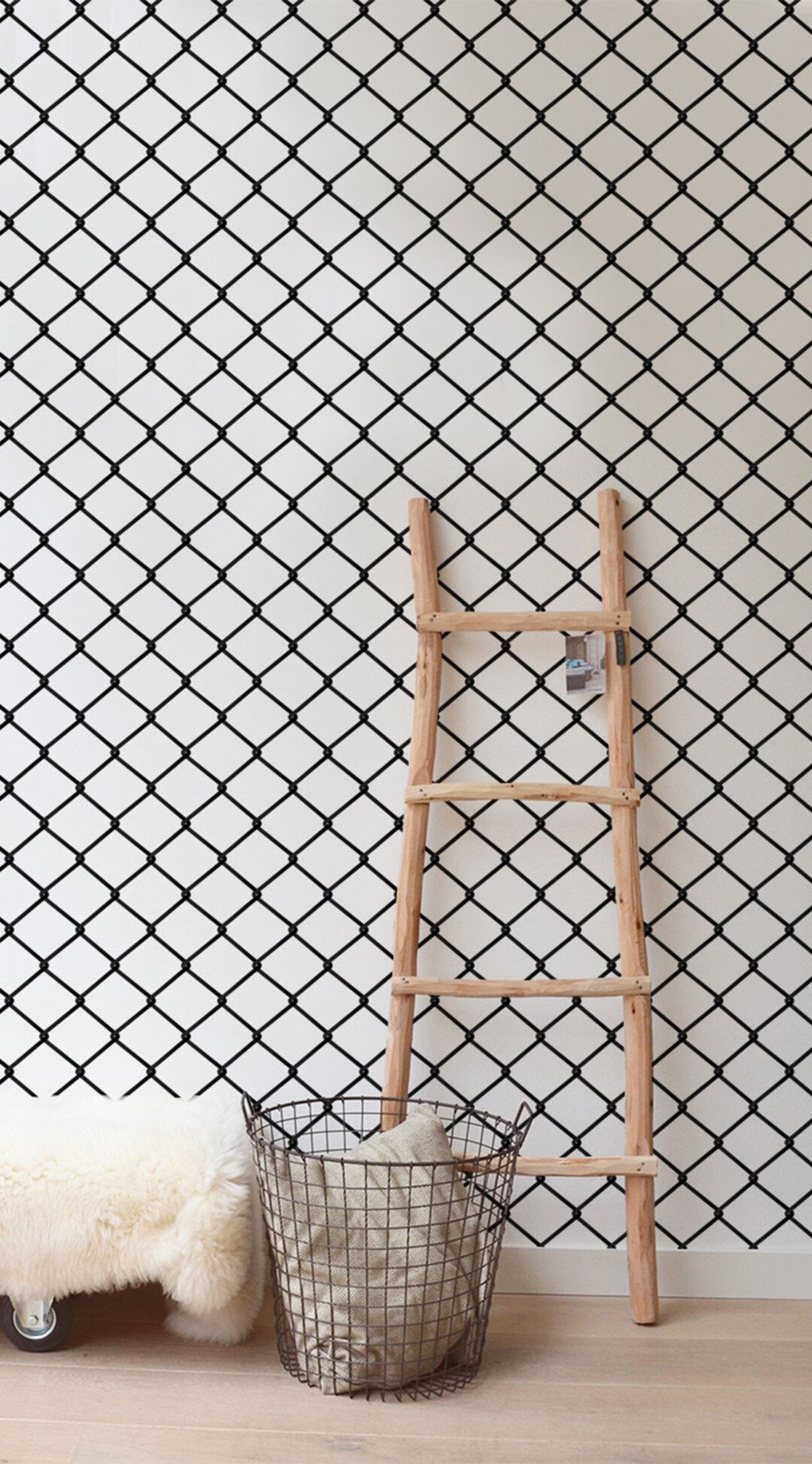 Chain Wallpaper - Black and White Scribbles Wall Mural,removable ...