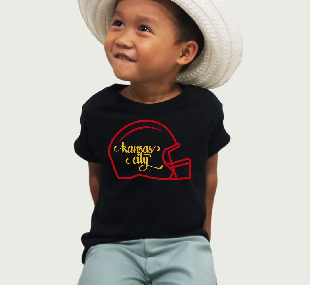 MADE IN KC Kansas City Helmet Toddler Arrowhead Red Sweatshirt - Etsy