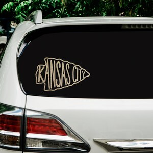 Kansas City Arrowhead Decal for Car, Truck, Water Bottle, Tumbler ...
