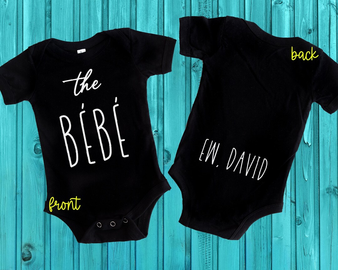 The Bebe Ew David Black Gerber ONESIE® Brand 0-3 3-6 & 6-9 Months Baby ...