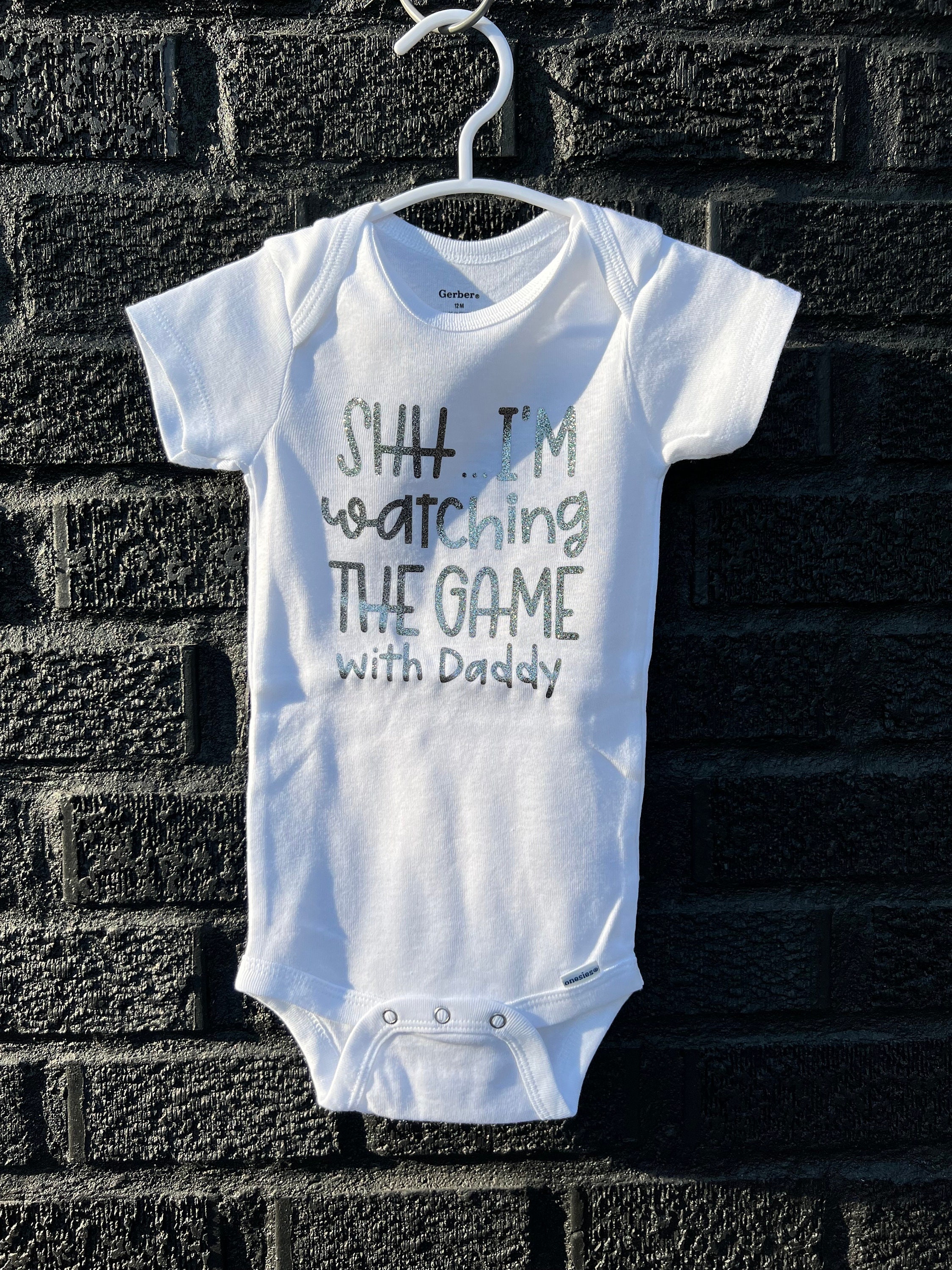 Shh.. I'm Watching the Game With Daddy | Gerber ONESIE® Brand Unisex ...