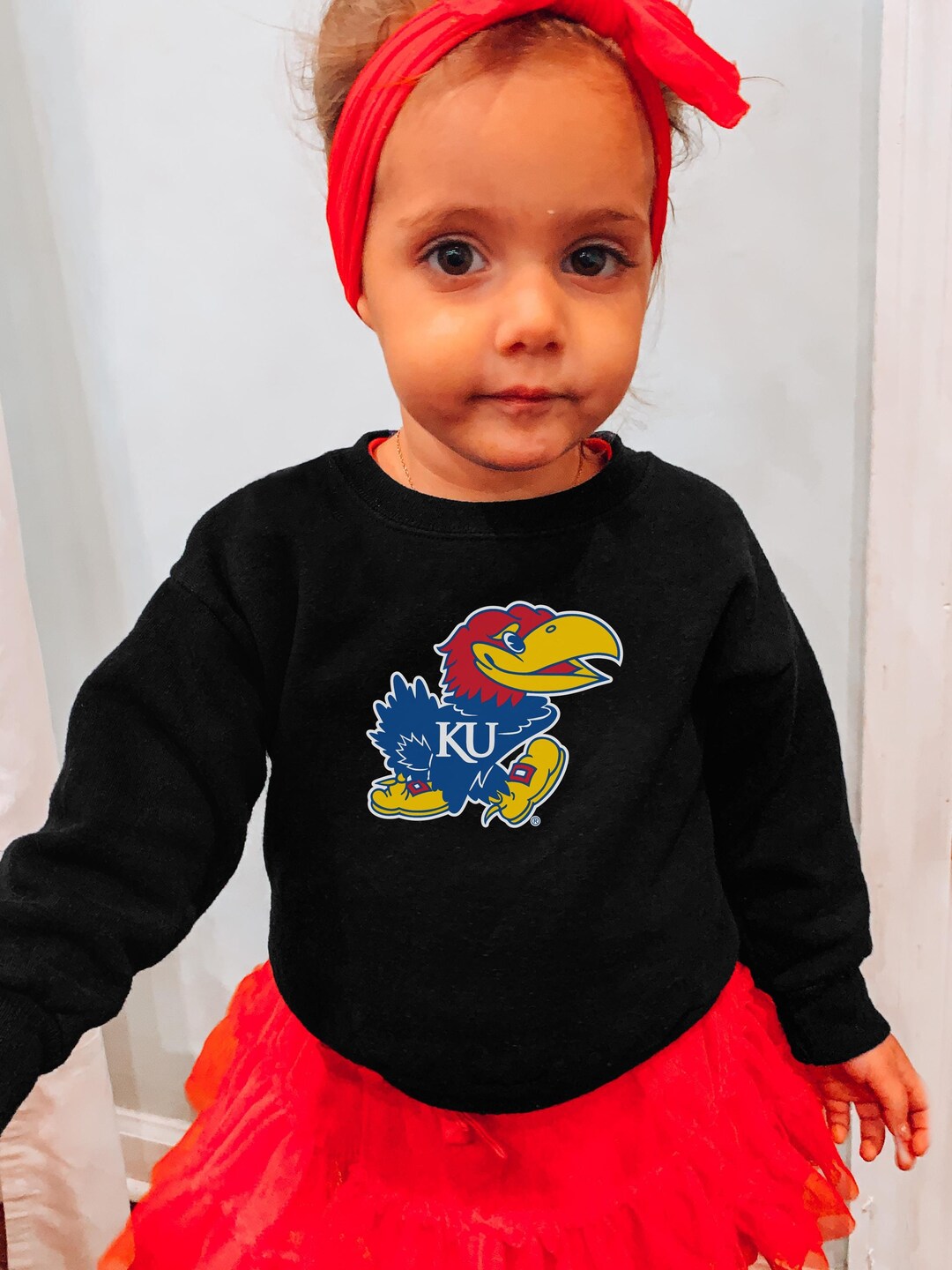 Jayhawk | Licensed KU ® | Sweatshirt & Short Long Sleeve T-shirt | Soft ...
