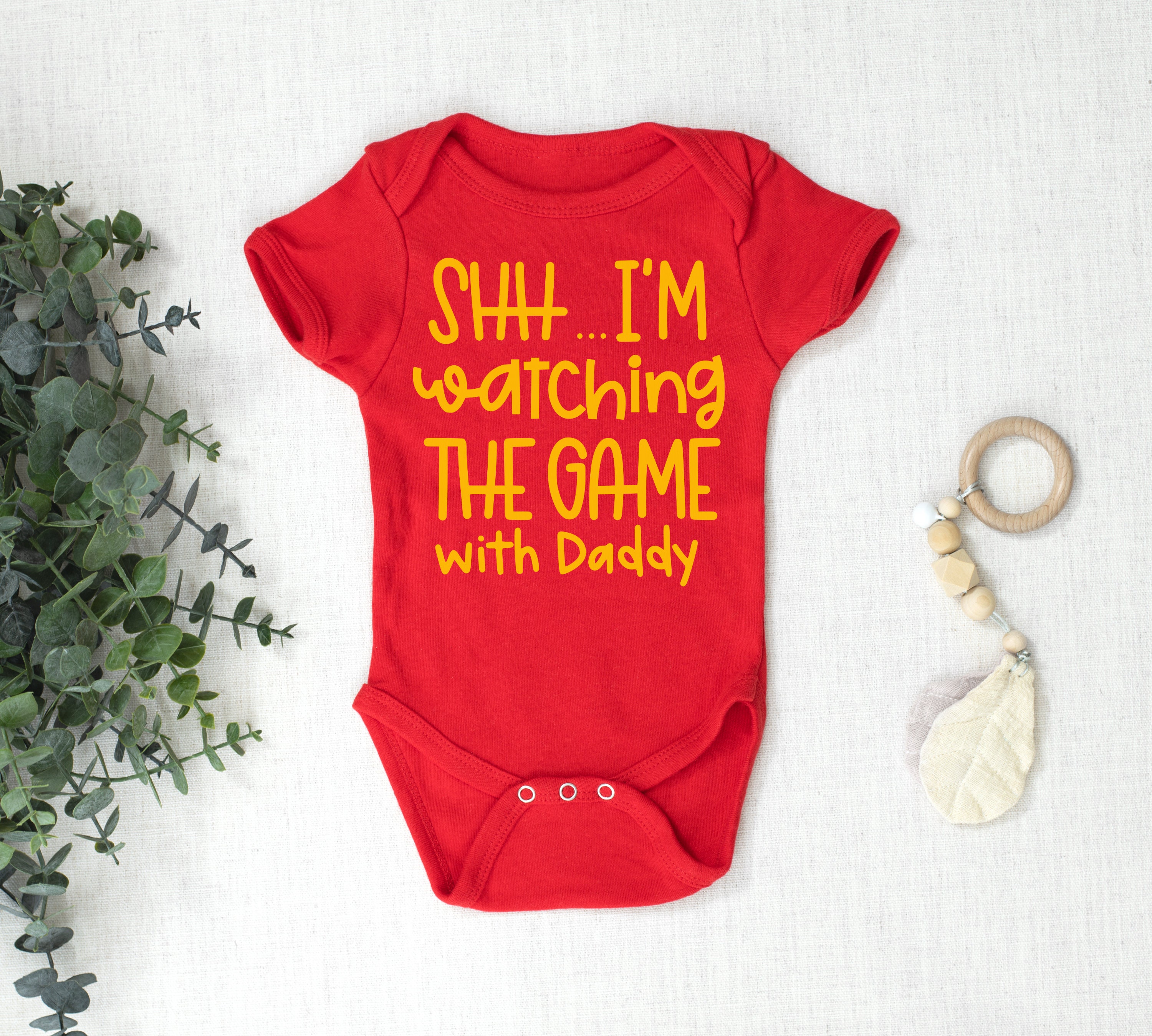 Shh.. I'm Watching the Game With Daddy | Gerber ONESIE® Brand Unisex ...