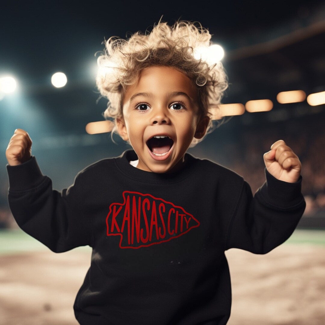 MADE IN Kansas City! Kids KC Arrow Head Red Gold White Black Sweatshirt ...
