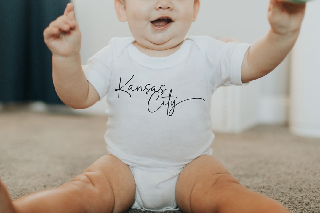 MADE IN KC Kansas City Cursive / Script Gerber Onesie® Brand Unisex 0 ...