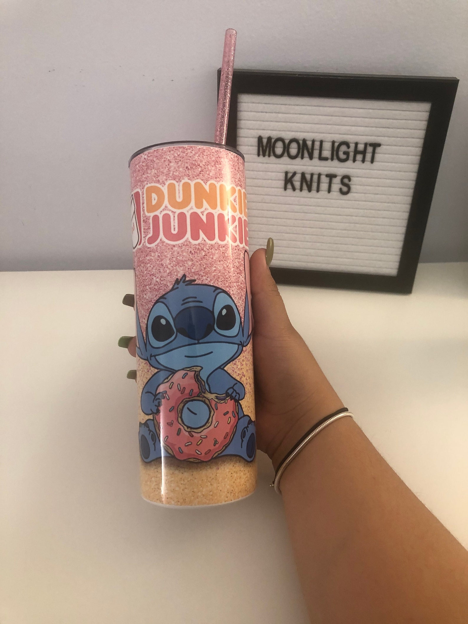 Dunkin Junkie Stitch Tumbler Stitch Tumbler Donuts - Etsy