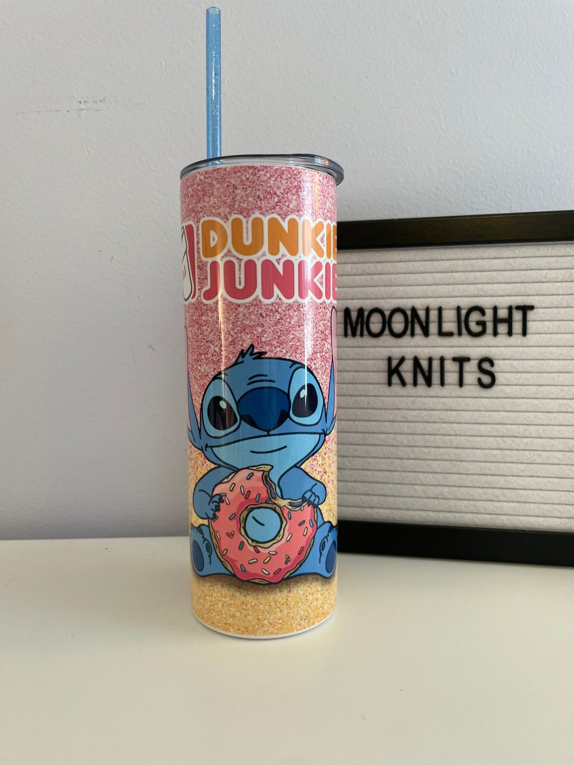 Dunkin Junkie Stitch Tumbler Stitch Tumbler Donuts - Etsy