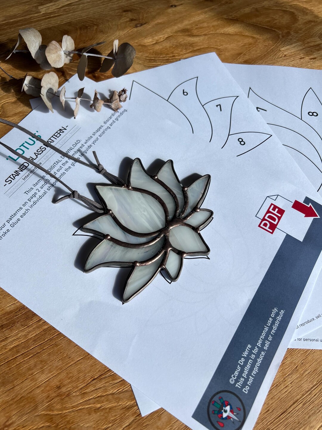 LOTUS - Stained Glass Pattern (hobby License) - Etsy