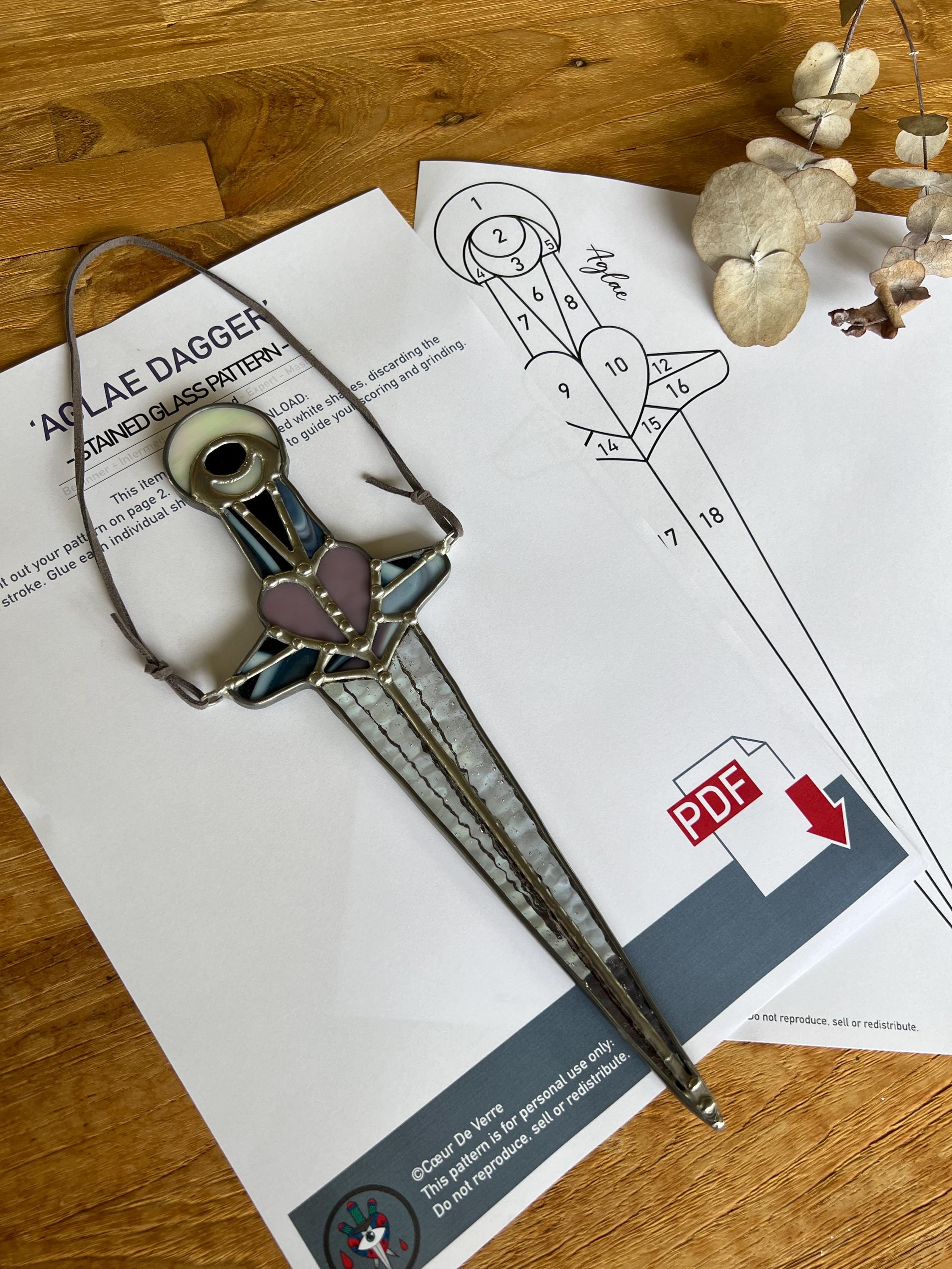 AGLAE DAGGER - Stained Glass Pattern (commercial Licence) - Etsy