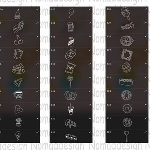 50 Food Procreate Stamp - Food Procreate Brushes - Food Stamp - Cute ...