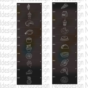 50 Food Procreate Stamp - Food Procreate Brushes - Food Stamp - Cute ...