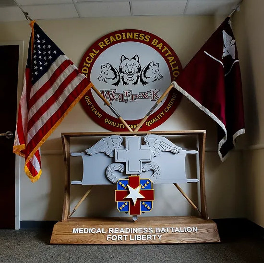 Custom Flag DISPLAY GUIDON STAND, Personalized Wooden Guidon Flag ...