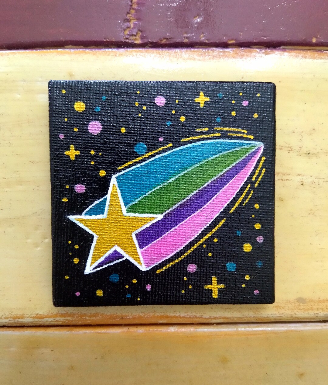 Metallic Rainbow Shooting Star Mini Magnet - Etsy