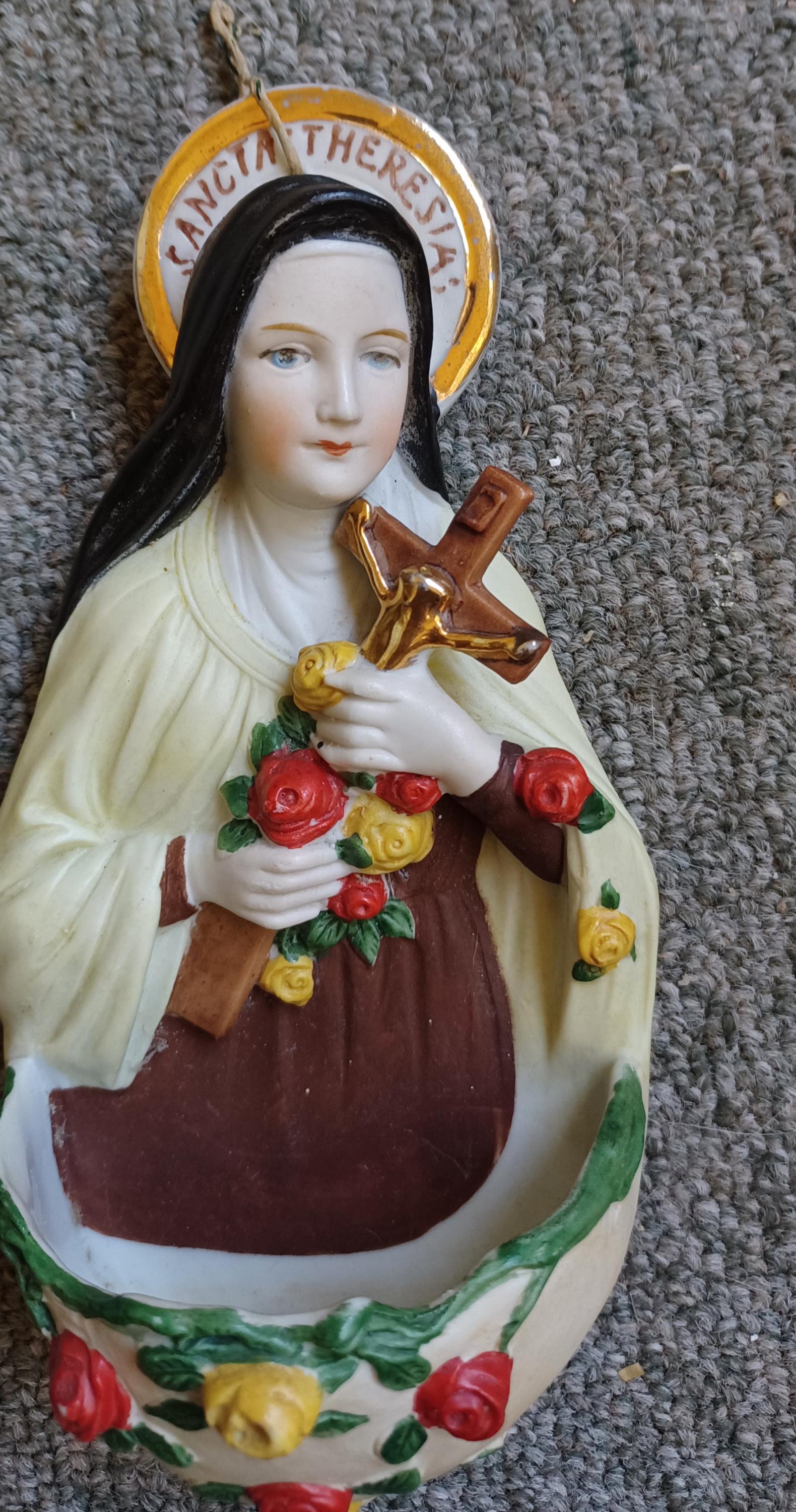 Vintage St Theresa Holy Water Font - Etsy