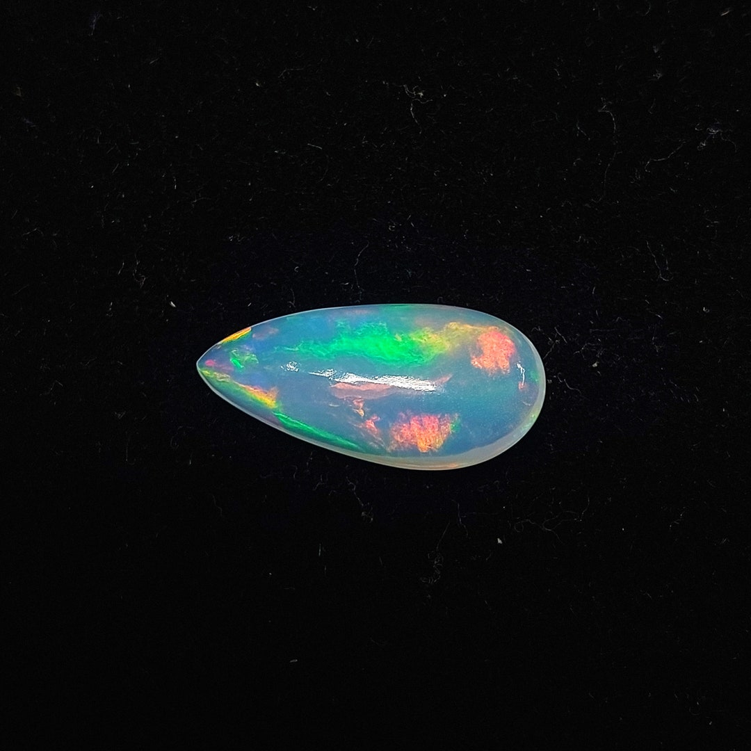 5.82ct Ethiopian Opal Pear Shaped Cabochon Natural Opal Gemstone for ...