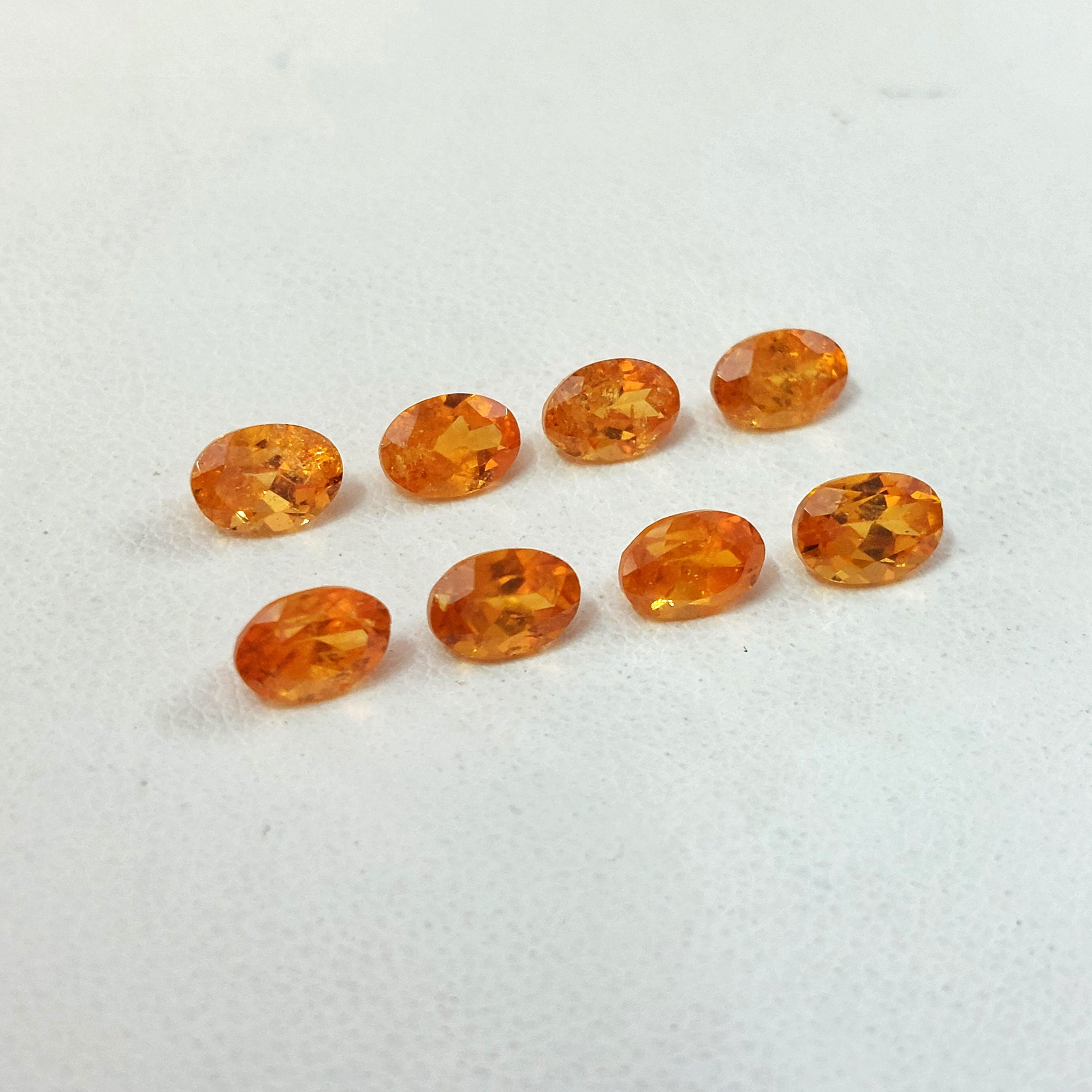 4x6mm Spessartine Garnet Oval Cut 8 Pieces Set 5.80cts Natural Orange ...