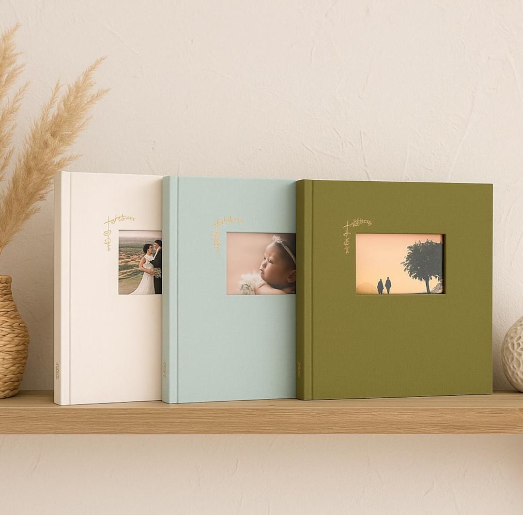 Linen Scrapbook Photo Albums: Holds Multiple Photo Sizes With Writing ...