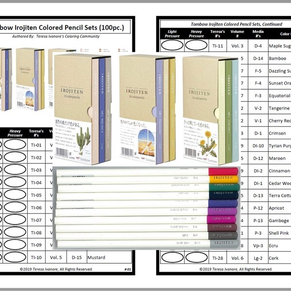 Irojiten Color Chart - Etsy Ireland