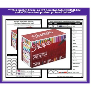 Swatch Form: Sharpie Markers - Ultimate Collection (072pc.) (black ...