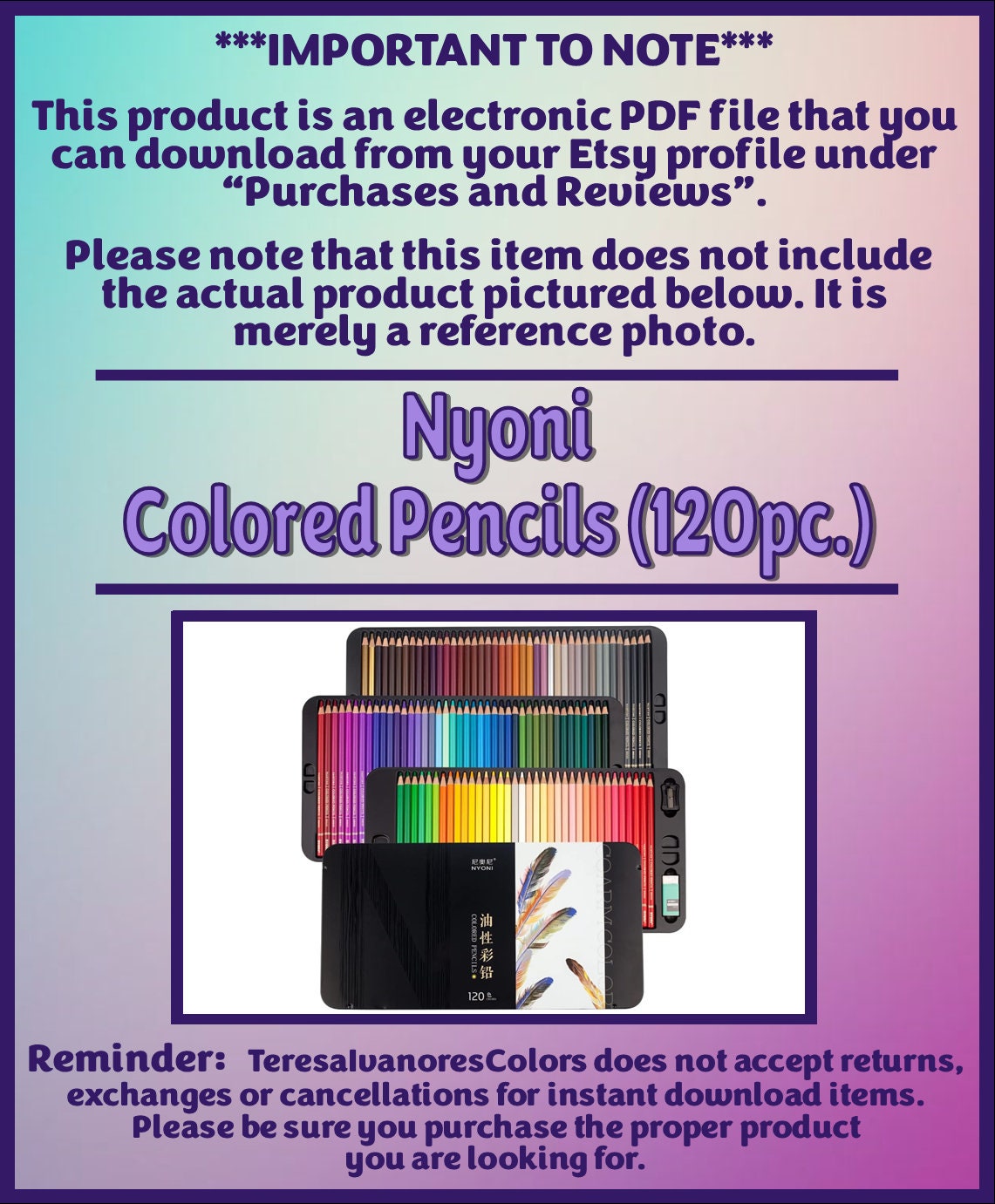 Swatch Form: Nyoni Colored Pencils 120pc. black & White Version - Etsy