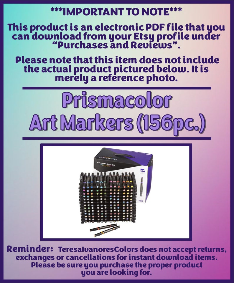 Swatch Form: Prismacolor Art Markers (156pc.) (black & White Version ...