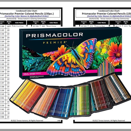 Condensed Color Chart For: Prismacolor Premier Pencils - Etsy