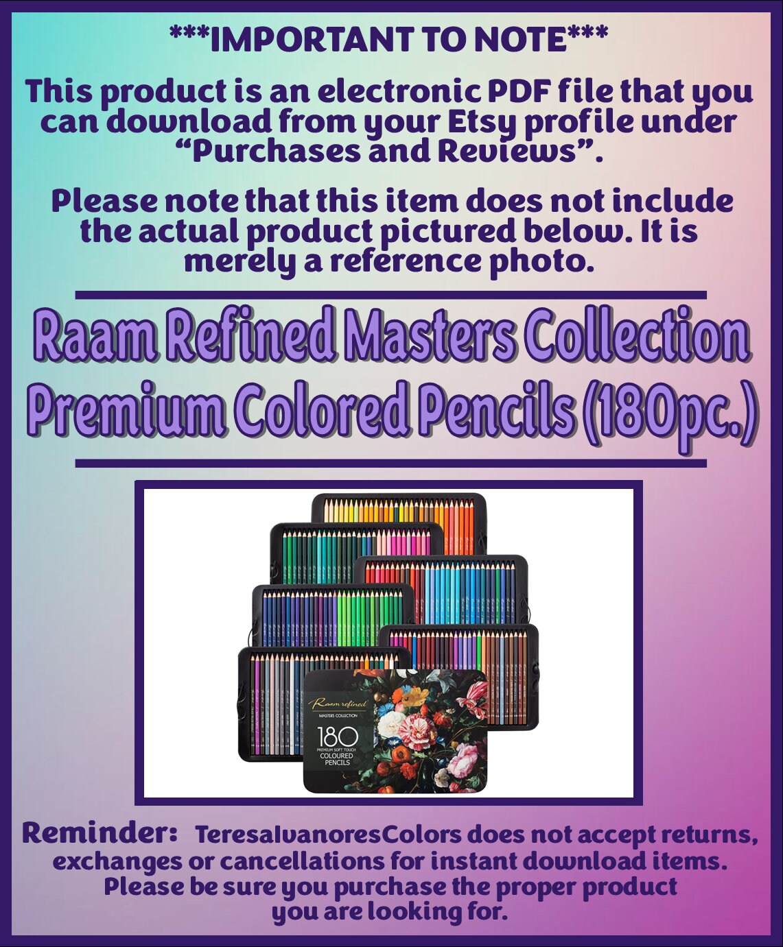 Raam Refined Masters Collection Premium Colored Pencils (180pc ...