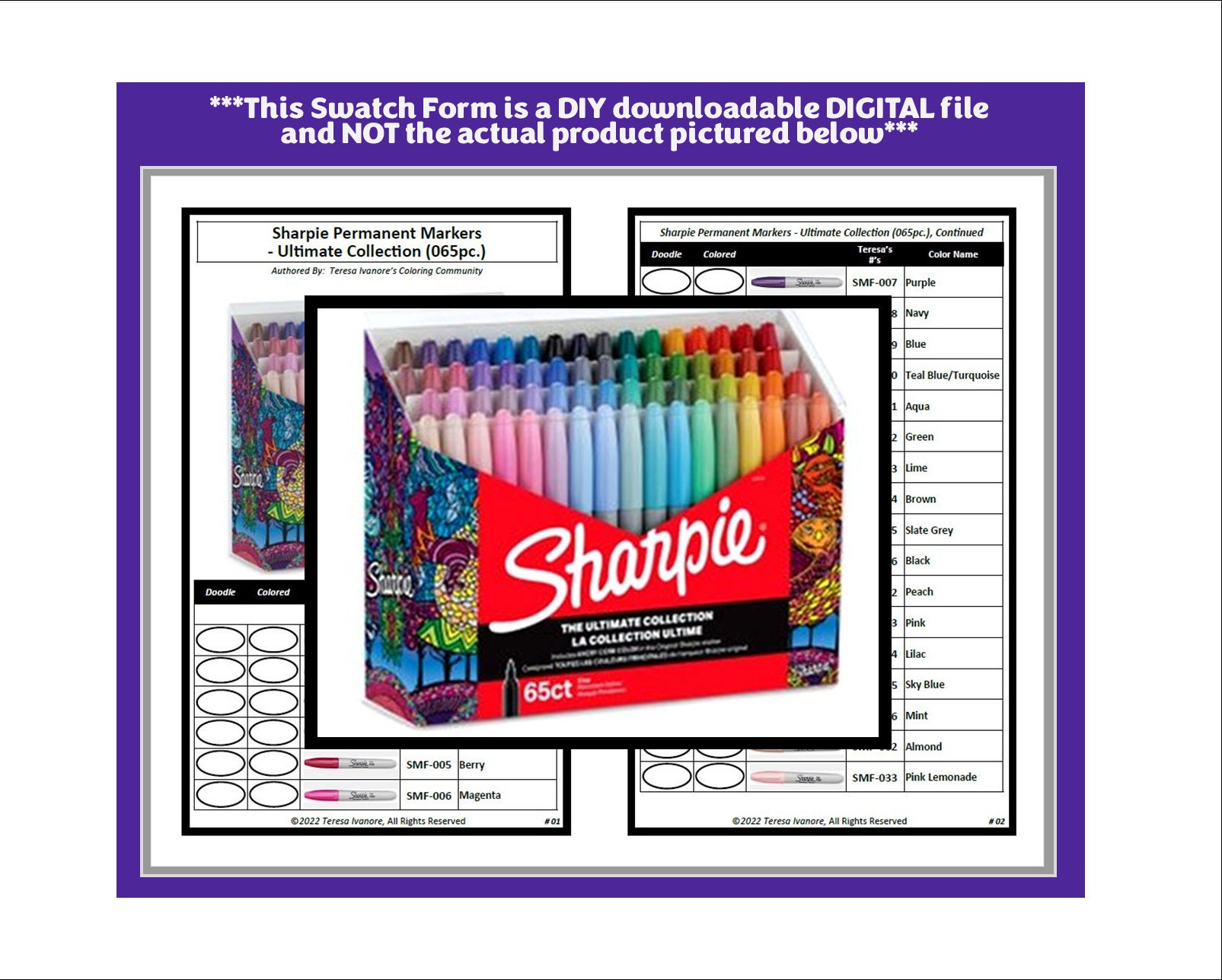 Swatch Form: Sharpie Markers - Ultimate Collection (065pc.) (black ...